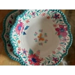 The Pioneer Woman Melamine Folk Geo 12-Piece Dinnerware Set, Teal ...