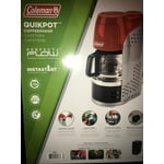 Coleman QuikPot Portable Propane Coffee Maker for Camping & Travel, Red ...