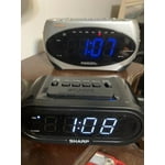 SHARP Digital Alarm Clock with AccuSet - Automatic Set, Black with ...