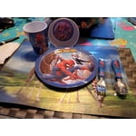 Zak Designs Spider-Man 5pcs Kids Dinnerware Set - Melamine Plate, Bowl ...