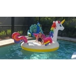 Intex Giant Inflatable Unicorn Island Pool Float for Kids & Adults ...