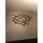 DecMode Bronze Metal Flying Flock Bird Wall Decor - Walmart.com