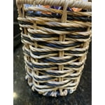 Better Homes & Gardens Beige & Black Resin Rattan Oval Caddy - Walmart.com
