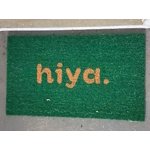 TOWN & COUNTRY TERRA Hiya Painted Welcome Outdoor Door Mat, Natural ...