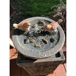 Two Layers and Birds Fountain with Led Light - Walmart.com