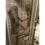 Exterior Scary Skeleton Restroom Door Cover Halloween Decoration ...
