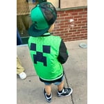 Minecraft Boys Bomber Jacket Creeper Design Zip-Up Kids Outerwear Sizes ...