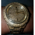 Michael Kors Women's Camille Crystal Gold-Tone Stainless Steel Watch ...