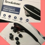Brookstone Handheld Percussion Body Massager, 4 Vibration Modes, 5 ...