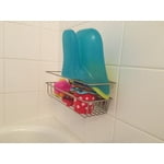 Command Shower Caddy with Water-Resistant Strips, Frosted, 1 Large ...