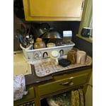 Sterilite Large Dish Drain Rack Kitchen Set, 2 Piece Sink Drainer Kit ...