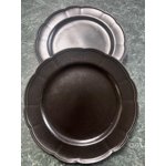 Beautiful Scallops Set of 4 Stoneware Dinner Plates Black by Drew ...