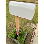 Solar Group Gibraltar Cedar Mailbox Post Kit, 43.3 in., Natural Red ...