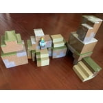 Minecraft Overworld Playset with 1 Action Figure & 10 Papercraft Blocks ...