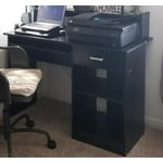 Ktaxon Compact Wood PC Desk, Black Home Office Table with Drawer ...