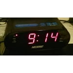 Nelsonic LED Clock Radio with Digital Tuner, Dual Alarms, Compact ...
