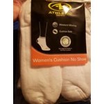 Athletic Works Women's Half-Cushion Regular and Extended Sizes No Show ...