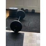 BalanceFrom Fitness 100 lbs Barbell Vinyl Standard Weight Set with ...