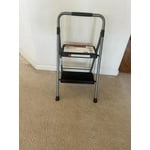 Hyper Tough Gray & Black 2-Step Steel Large Platform & Foldable Step ...