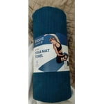 Gaiam No-Slip Yoga/Pilates Mat Towel, Teal and Grey - Walmart.com
