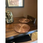 Better Homes & Gardens White Round Rattan Chargers Set of 4 - Walmart.com