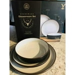 Yellowstone Beth 12-Piece Ceramic Dinnerware Set - Walmart.com