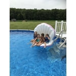 PoolCandy Giant Oyster Shell Lounge with Glitter Pearl Beach Ball Large ...