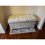 Ashley Signature Design Fossil Ridge Beige Storage Bench with Antique ...