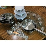 Free Shipping! Mainstays Stainless Steel 24 Piece Oven Safe Cookware ...