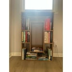 Costway Wooden Storage Bookshelves, 7-Cube Geometric Bookshelf with ...