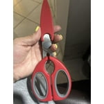 Mainstays Utility Scissors with Sheath, Stainless Steel Blades, Red ...