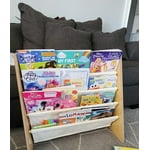 Wildkin Canvas Sling Book Shelf for Boys and Girls, Wooden Design ...