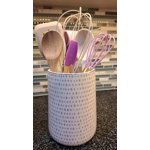Thyme & Table Ceramic Utensil Holder, Cross Grid - Walmart.com
