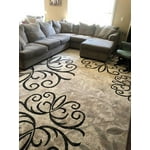 Better Homes & Gardens Iron Fleur 5' X 7'6" Off White Floral Rug ...