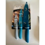Mainstays 3 Piece Stainless Steel Color Knife Set with Ergonomic Soft ...