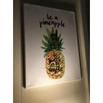 Outshine 12" x 16" Pineapple Canvas Wall Art, Be a Pineapple, Positive ...