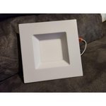 NUWATT 4 Pack, Black 4 Inch LED Ceiling Light Square Retrofit Can Light ...