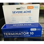 AcneFree Terminator 10 Acne Spot Treatment Cream with 10% Benzoyl ...