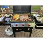 Daytona 3-Burner Propane Gas Grill 30 in. Flat Top Griddle in Black ...
