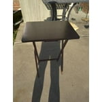 Mainstays Indoor Single Folding TV Tray Table Set of 2 in Walnut L19 x ...