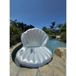 PoolCandy Giant Oyster Shell Lounge with Glitter Pearl Beach Ball Large ...