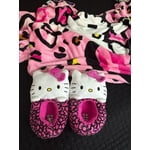 Hello Kitty Women’s Embroidered Velour Slide Slippers - Walmart.com