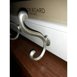 Mainstays White 18 Inch Hook Board with 4 Satin Nickel Hooks for Coats ...