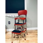 COSCO Stylaire Retro Chair + 2-Step Steel Kitchen Stool w/ Pull-Out ...