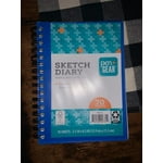 Pen+Gear Sketch Diary, 70 Sheets, 5.5" x 8.5", Blue - Walmart.com