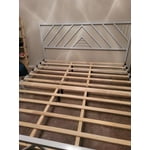 Castle Place Full Size Metal Platform Bed Frame, Modern Geometric Slat ...