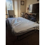 Espsilto Large Folding Bed with Mattress, 75" x 46" Foldable Guest Bed ...