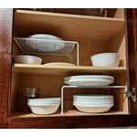 Mimifly Kitchen Cupboard Organiser 2 Pack Metal Wire Shelves White 32 ...