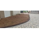 GroundSmart Curb Landscape Edging, 4' Brown Rubber Garden Border, 4 ...