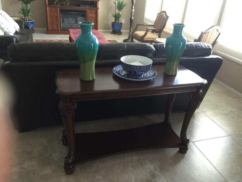 Signature Design By Ashley T519 4 Norcastle Sofa Table Dark Brown ...